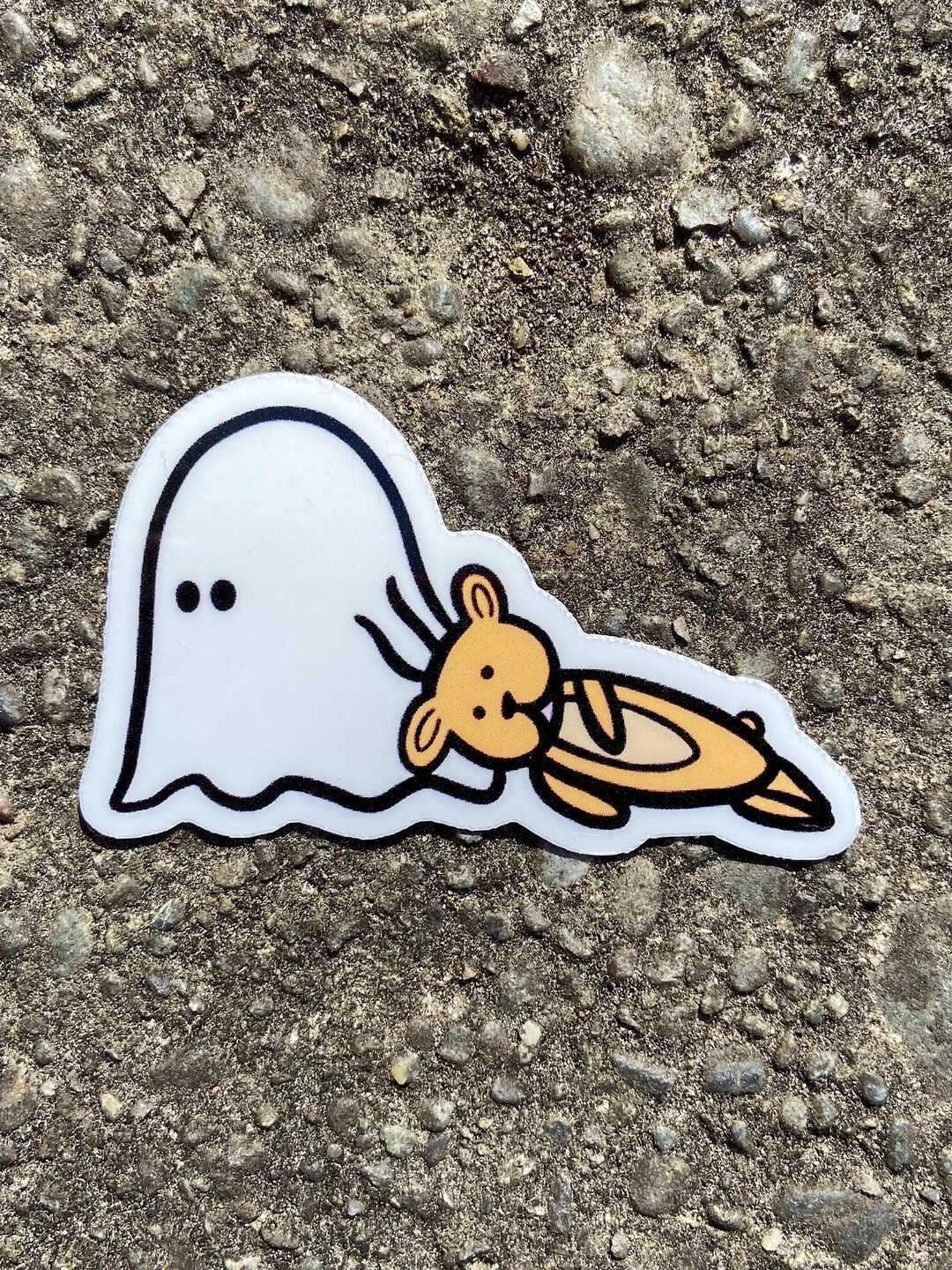 Baby Ghost With Teddy Spooky Sticker Halloween Cute Vinyl - Etsy