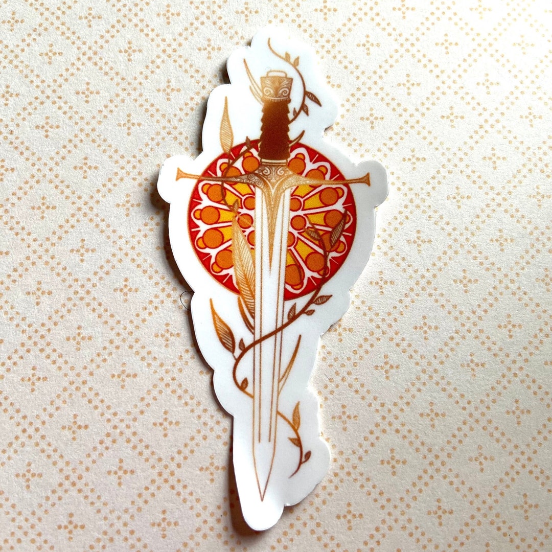 Stained Glass Dagger Vinyl Sticker - Etsy