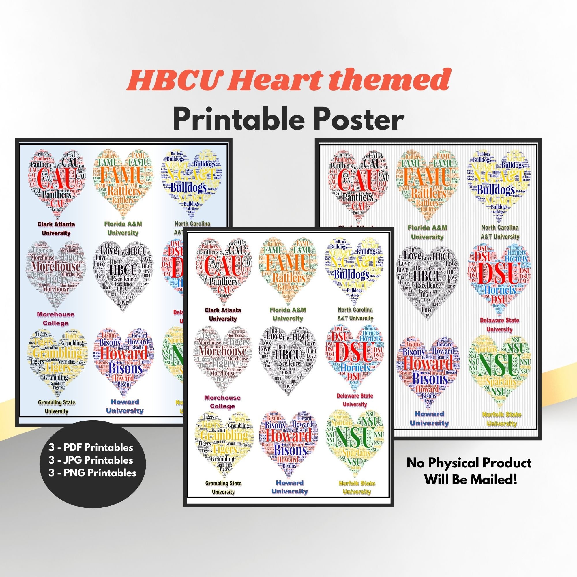 HBCU Word Cloud Poster, African American Wall Art, College Posters ...