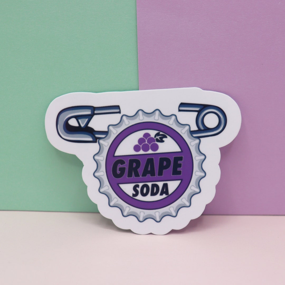 Grape Soda Sticker, up Sticker, Pin Sticker, Soda Sticker, Bottle Cap ...