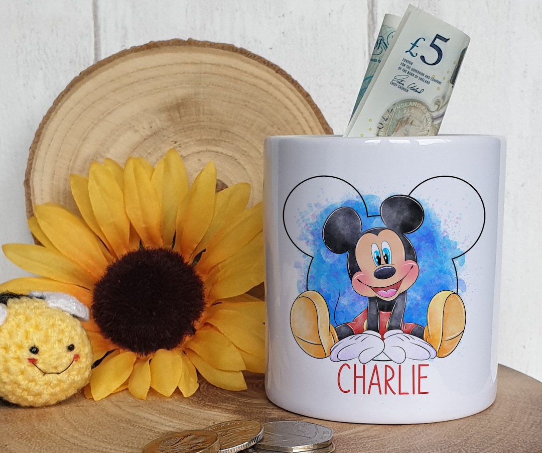 Mickey Money Box, Mickey Mouse Savings, Mickey Mouse Gift, Coin Bank ...