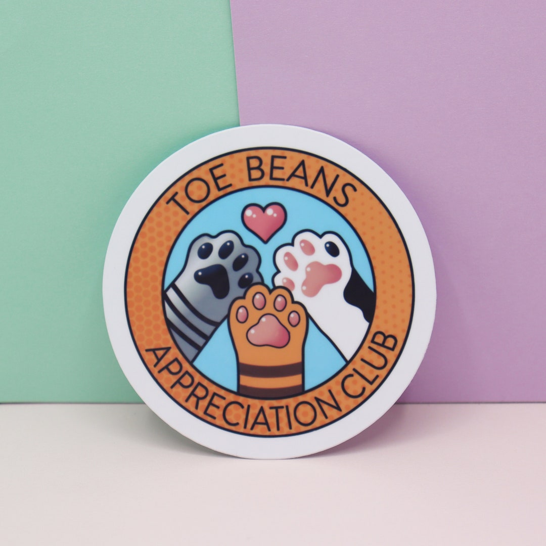 Toe Beans Club Sticker, Paw Sticker, Cat Sticker, Toe Beans Sticker ...