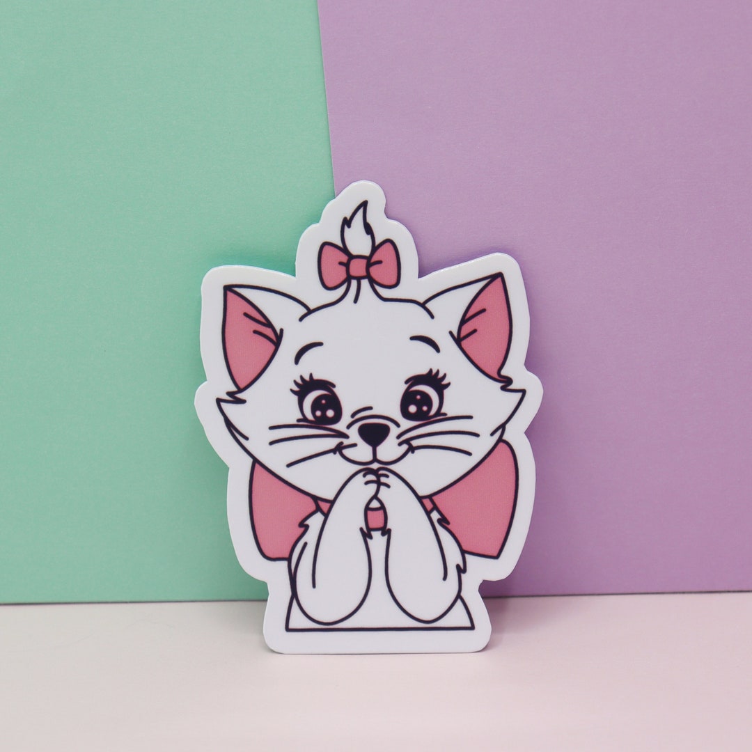 Begging Marie Cat Sticker, Aristocats Sticker, Cat Sticker, Aesthetic ...