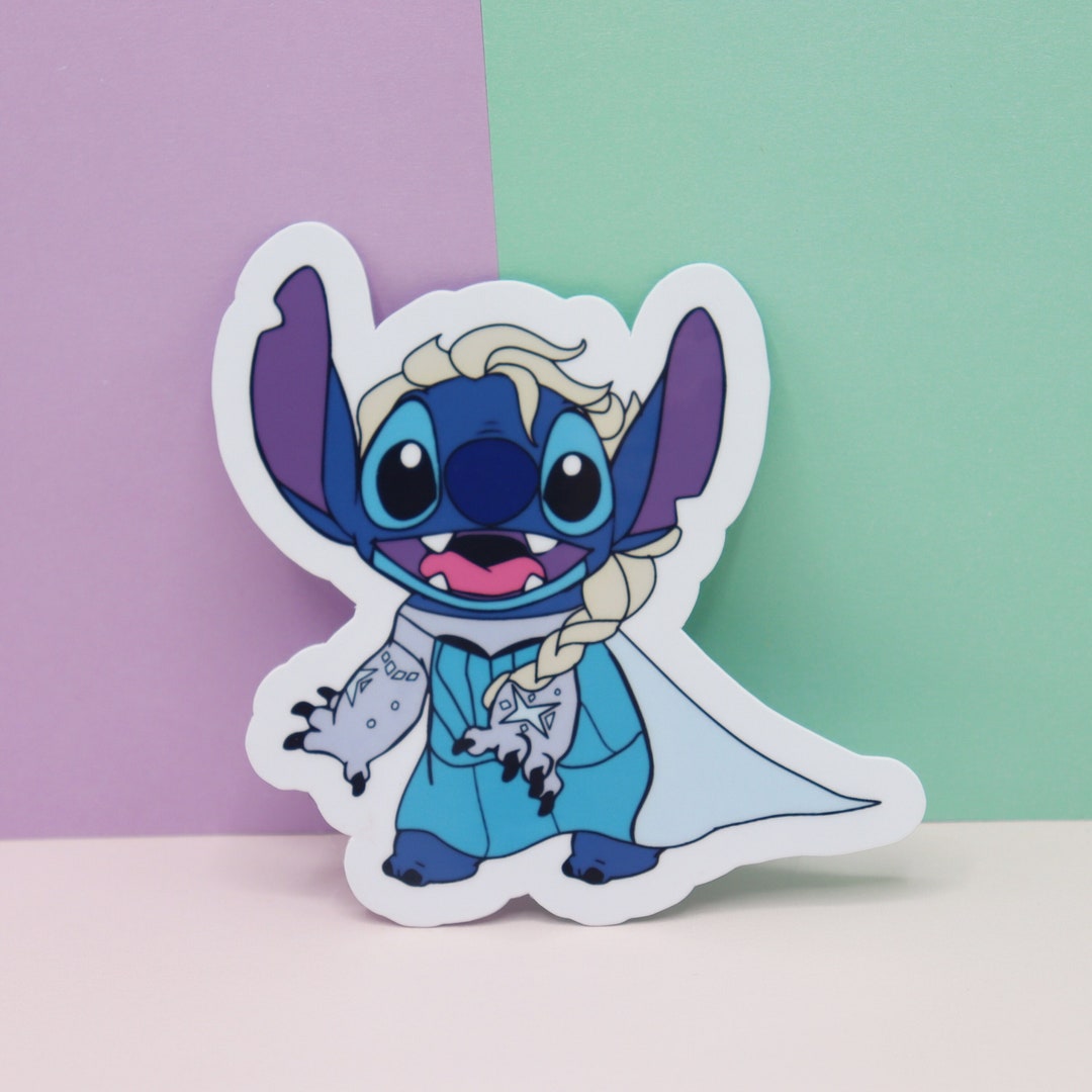 Elsa Stitch Sticker, Frozen Sticker, Princess Sticker, Stitch Sticker ...