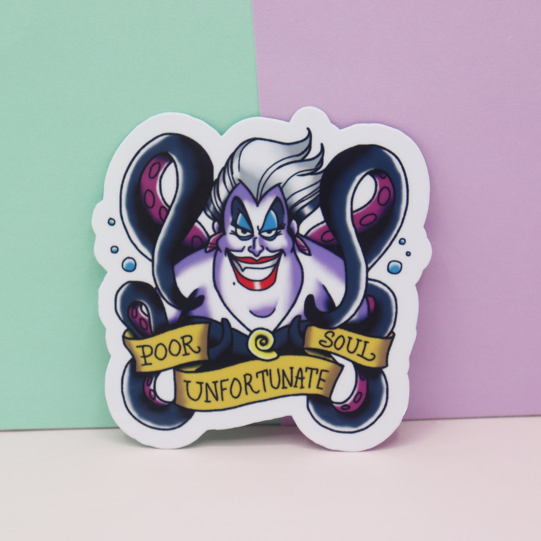 Poor Unfortunate Soul Sticker, Ursula Sticker, the Little Mermaid ...