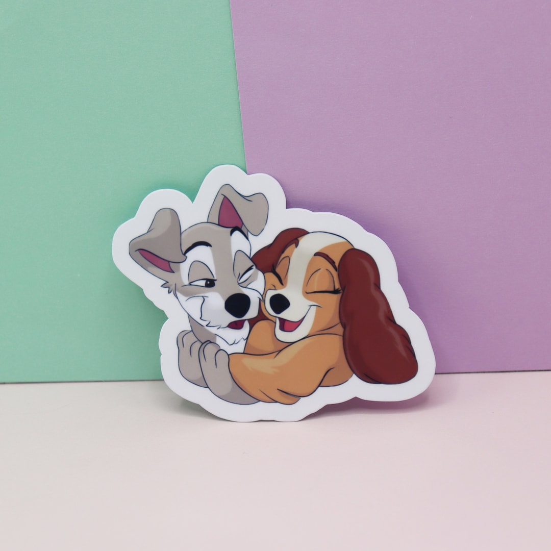 Lady and the Tramp Sticker, Dog Sticker, Lady Sticker, Tramp Sticker ...
