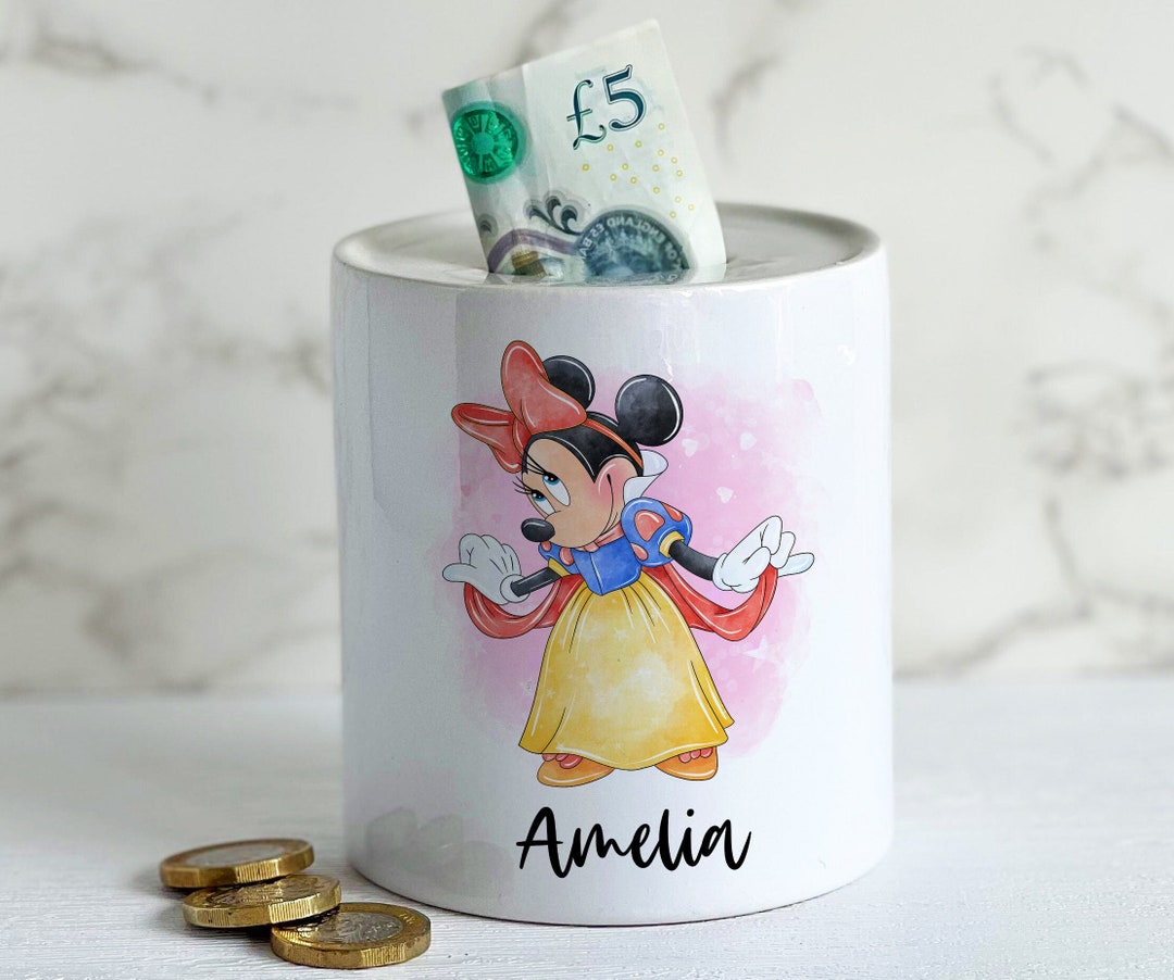 Minnie Money Box, Minnie Snow White Savings, Minnie Mouse Gift, Coin ...