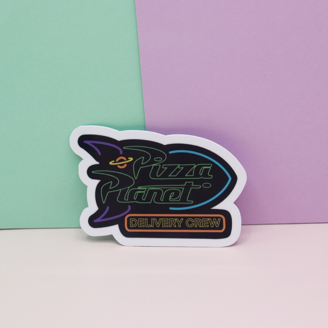 Pizza Planet Sticker, Spaceship Sticker, Pizza Sticker, Vinyl Sticker ...