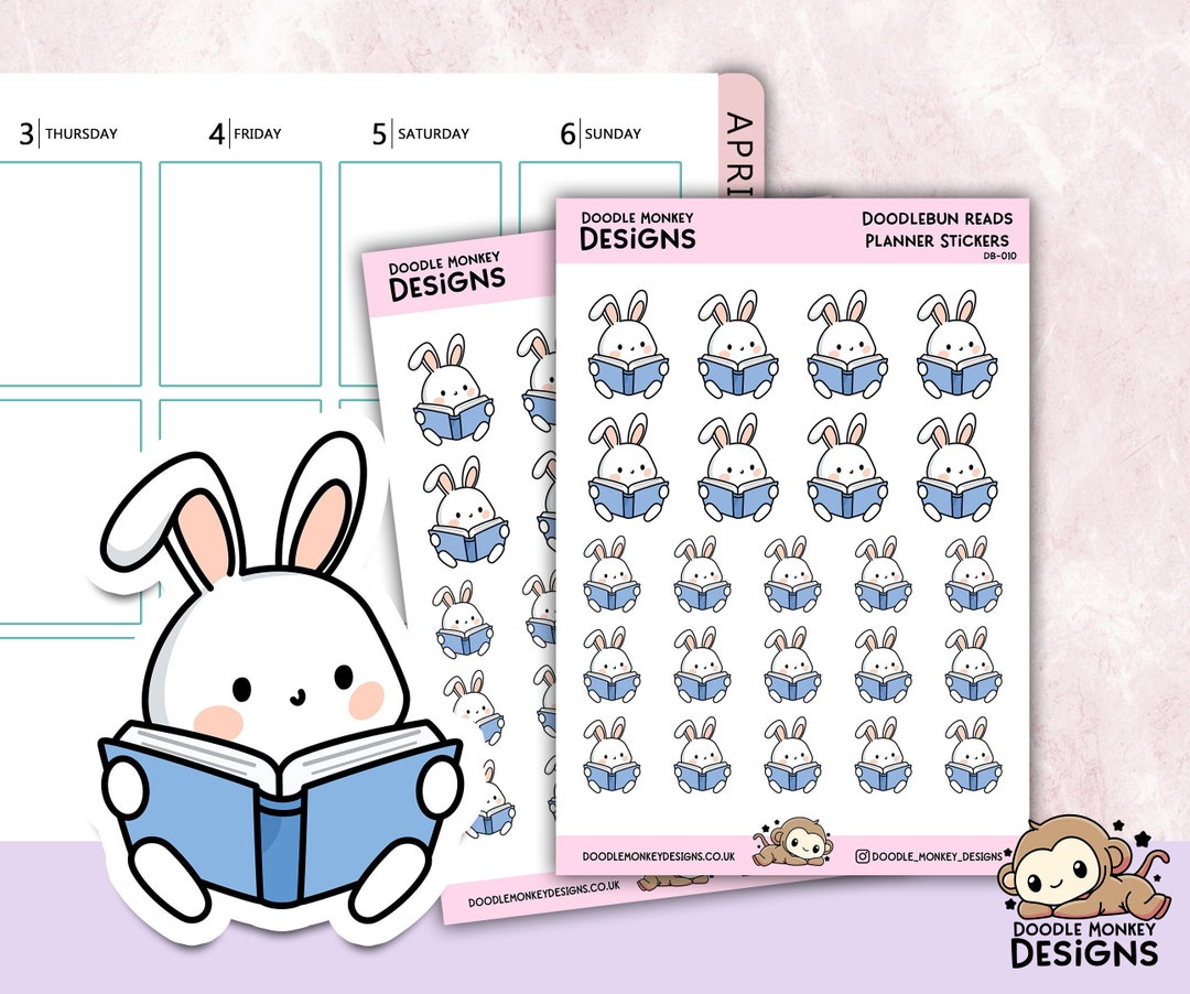 Book Reading Stickers Book Lover Stickers Planner Stickers - Etsy UK