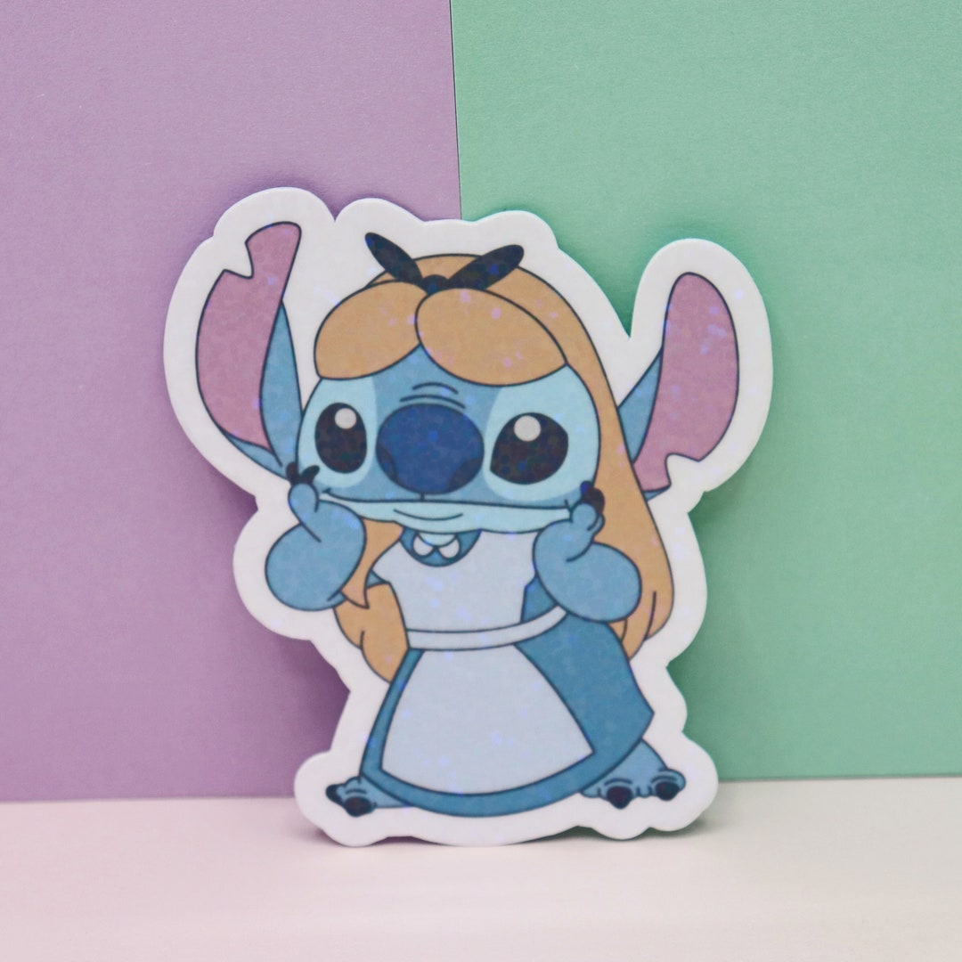 Alice Stitch Sparkle Sticker Alice in Wonderland Sticker - Etsy