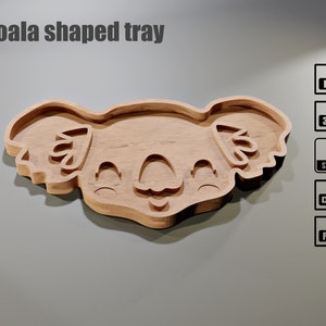 Koala Face Wooden Tray Design for CNC Routers CNC Files for Wood ...