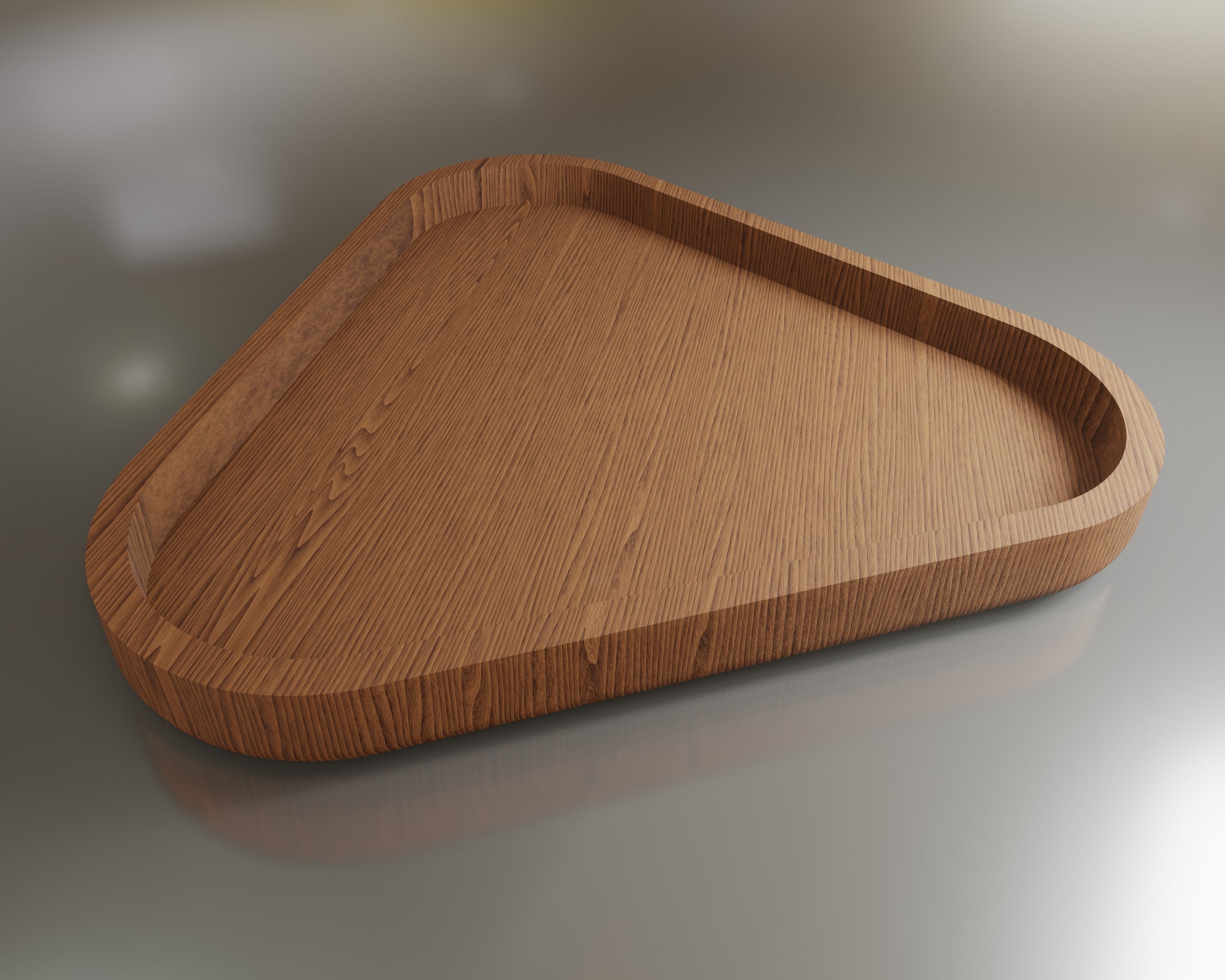 Triangular Tray CNC Files - (fusion 360 Files, STL , Dxf, 3MF, Pdf) CNC ...