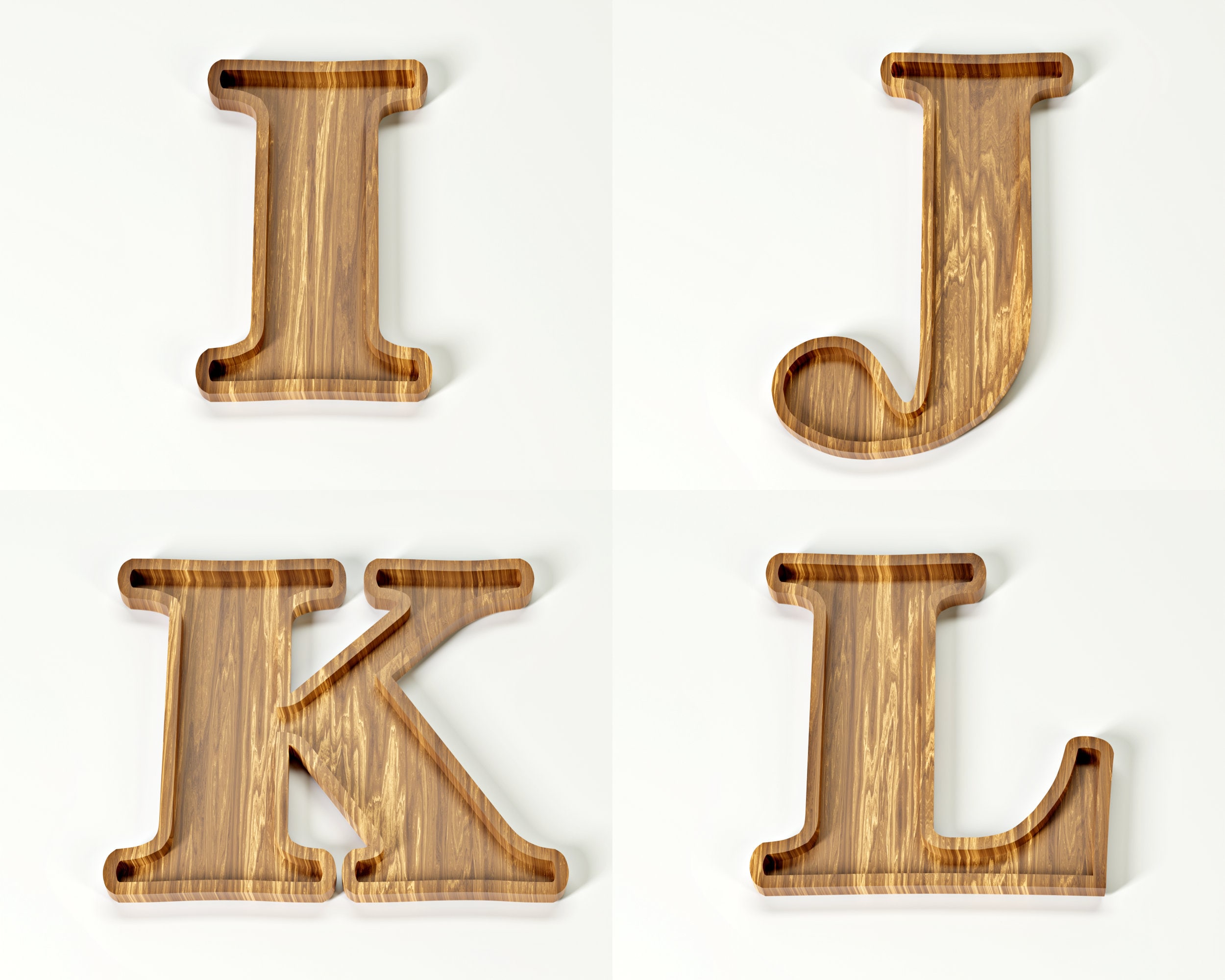 Alphabet CNC Tray Files - 28 Character Font Boards Set - CNC Files for ...