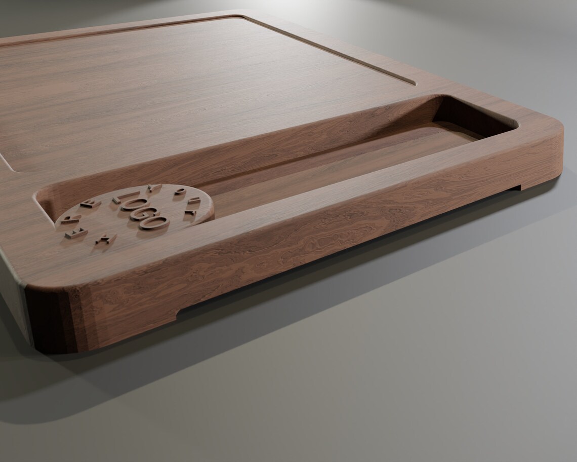CNC Project for a Steak Board CNC Files for Wood Routers. Dxf, Fusion ...