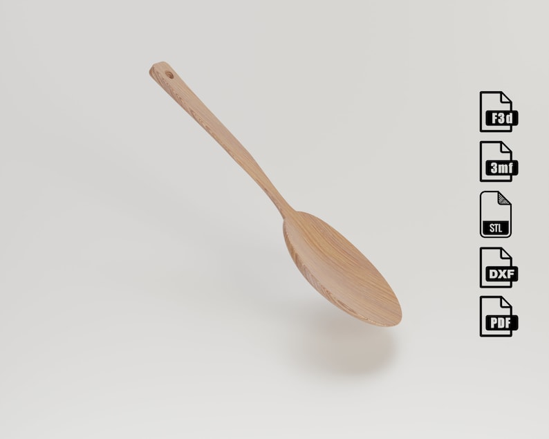 Stew Wooden Spoon CNC File - CNC Files for Wood Routers - Fusion 360 ...
