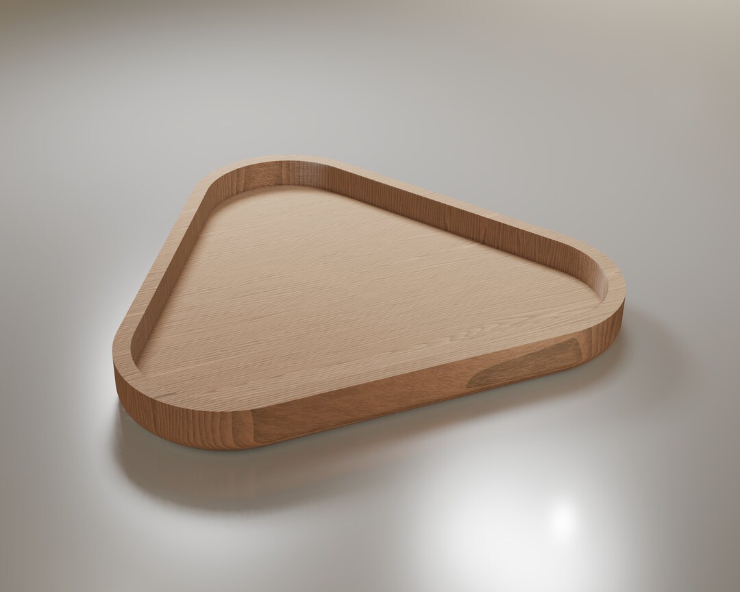 Triangular Tray CNC Files - (fusion 360 Files, STL , Dxf, 3MF, Pdf) CNC ...