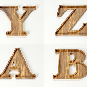 Alphabet CNC Tray Files - 28 Character Font Boards Set - CNC Files for ...