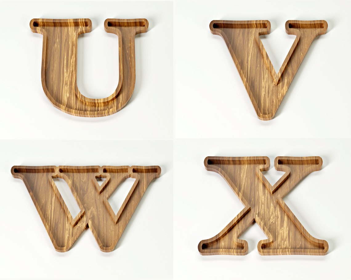 Alphabet CNC Tray Files - 28 Character Font Boards Set - CNC Files for ...