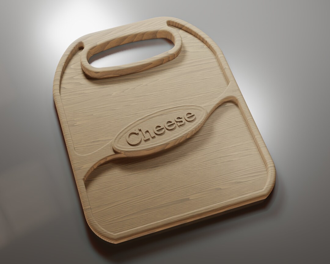 Cheese Tray CNC Files for Wood Routers - Fusion 360 File, STL Files ...