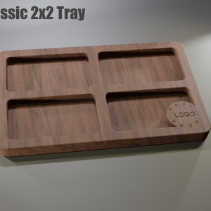 Classic 2x2 Tray - CNC Files for Wood Routers (f3d, 3mf, Stl, Dxf, Pdf ...