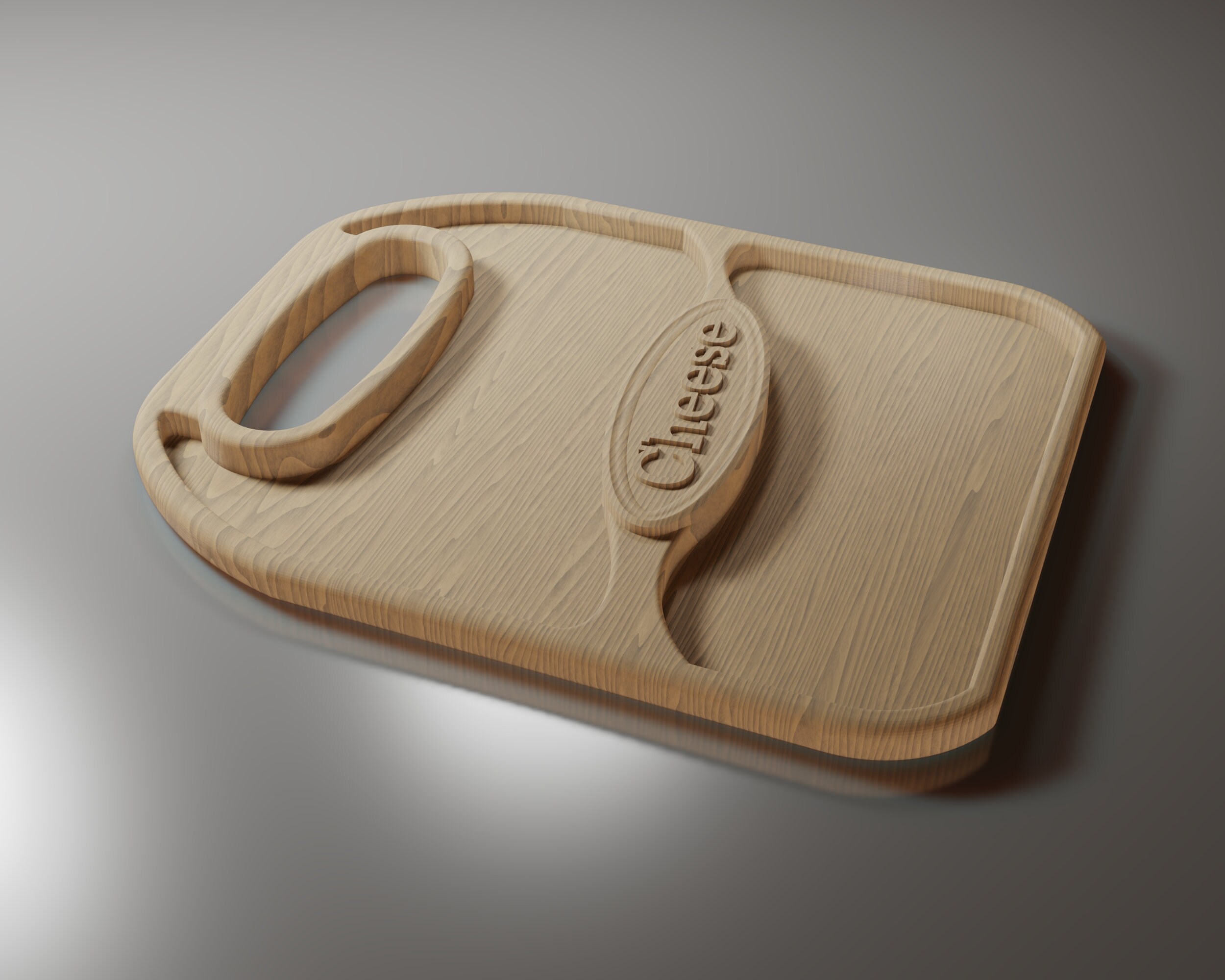 Cheese Tray CNC Files for Wood Routers Fusion 360 File, STL Files, 3MF ...