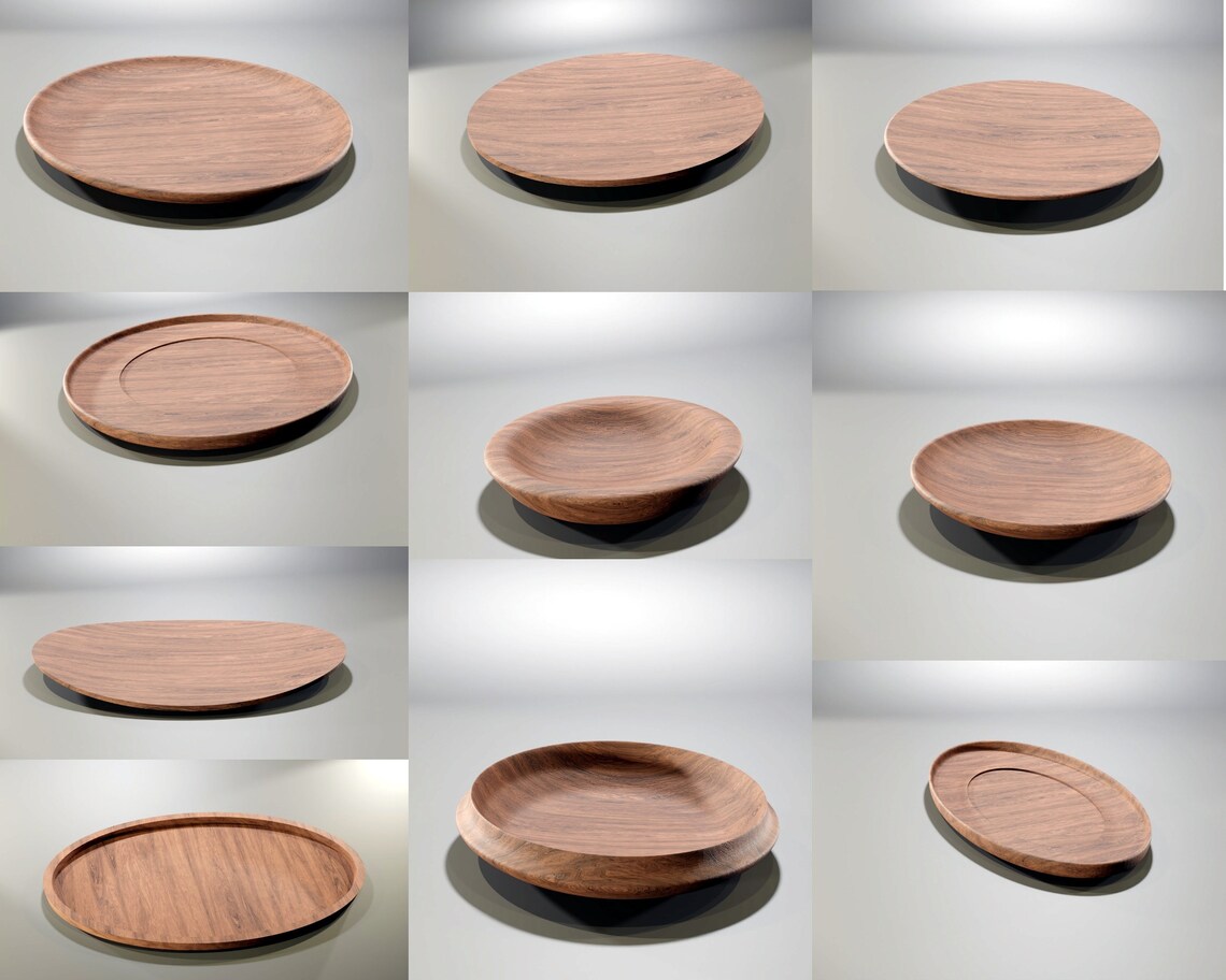 Awesome CNC Router Files Set for 10 Different Round Trays or - Etsy