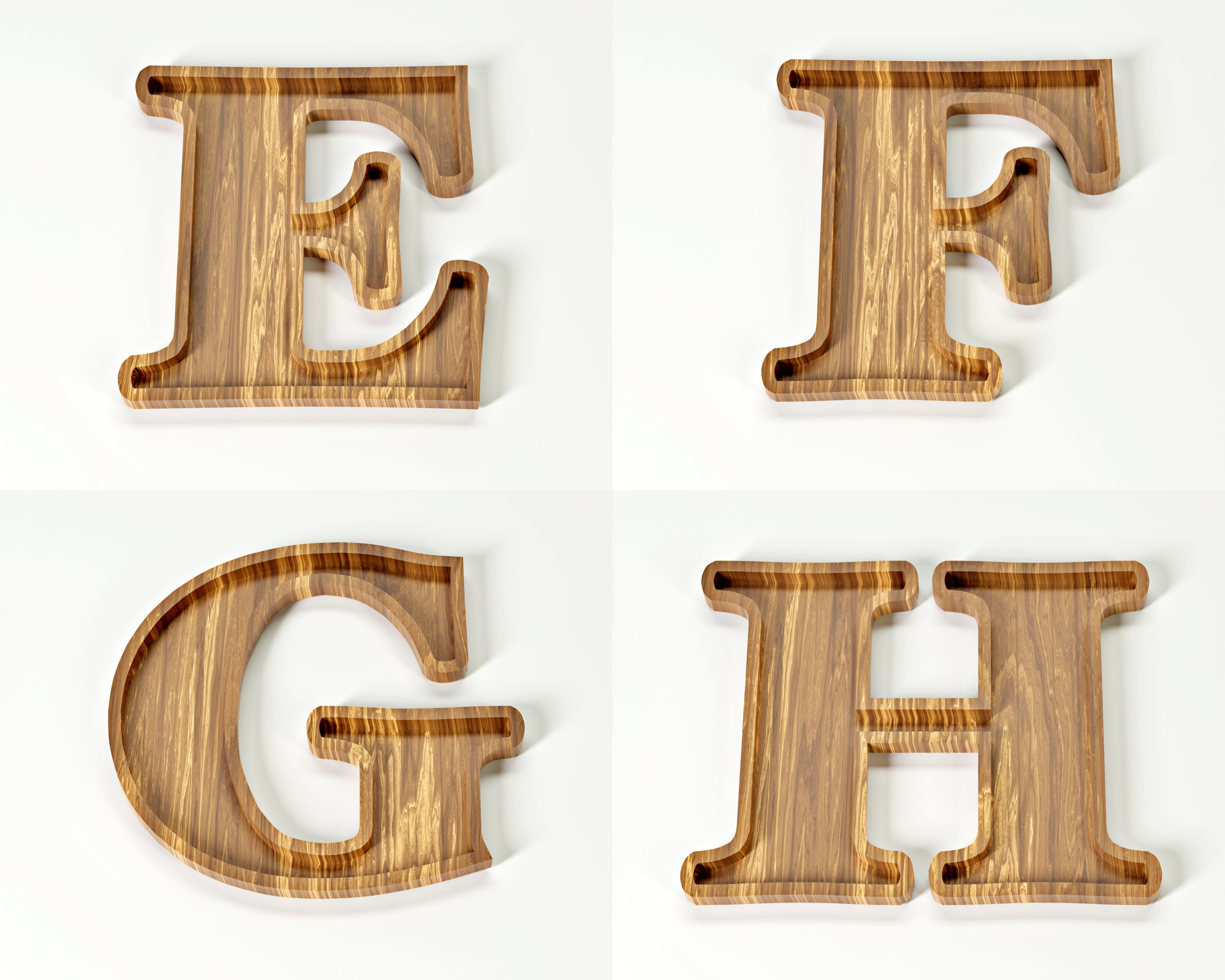 Alphabet CNC Tray Files - 28 Character Font Boards Set - CNC Files for ...