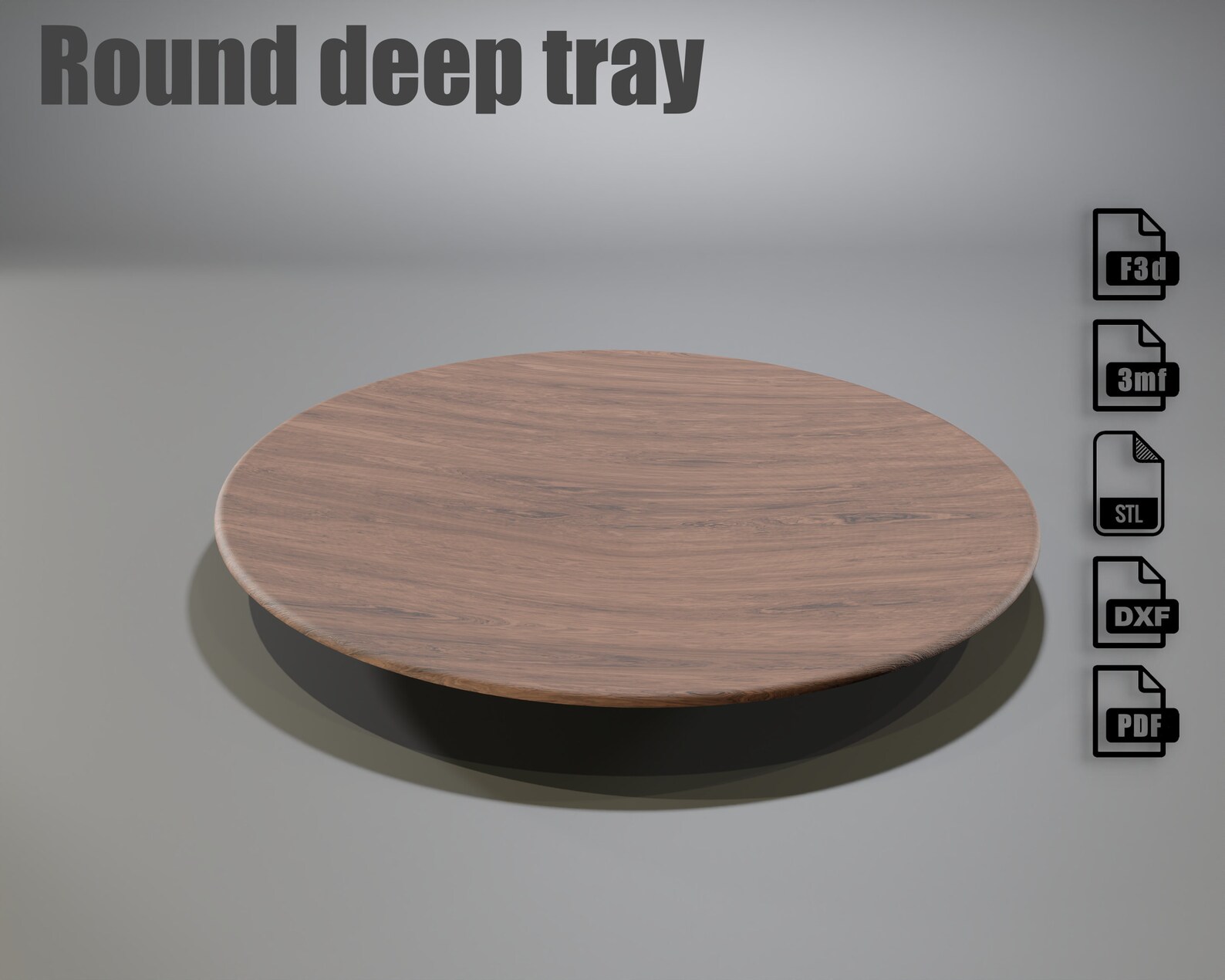 CNC Project for a Round Deep Decoration Tray - CNC Files for Wood ...