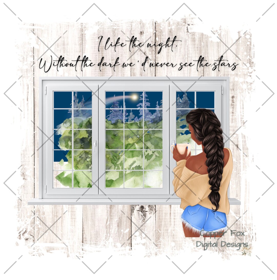 I Like the Night Digital Download Design PNG and JPG Files - Etsy
