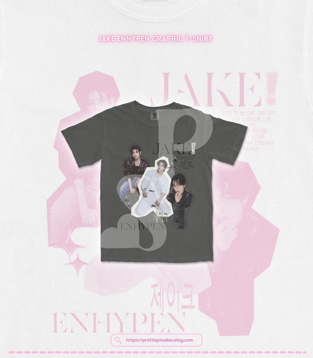 Jake ENHYPEN Graphic T-shirt, Sunghoon, Heesung, Jake, Sunoo, Jay ...