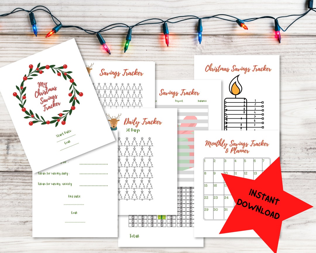 CHRISTMAS SAVINGS TRACKER /christmas Savings Challenge / - Etsy UK