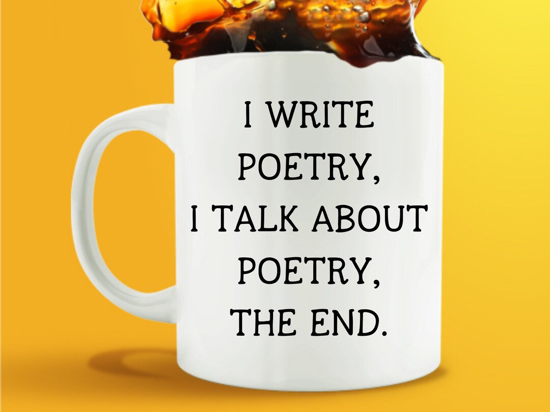 Poetry Gift Mug, Coffee Cup for Poet, Hobbies Gift Idea for Poet ...
