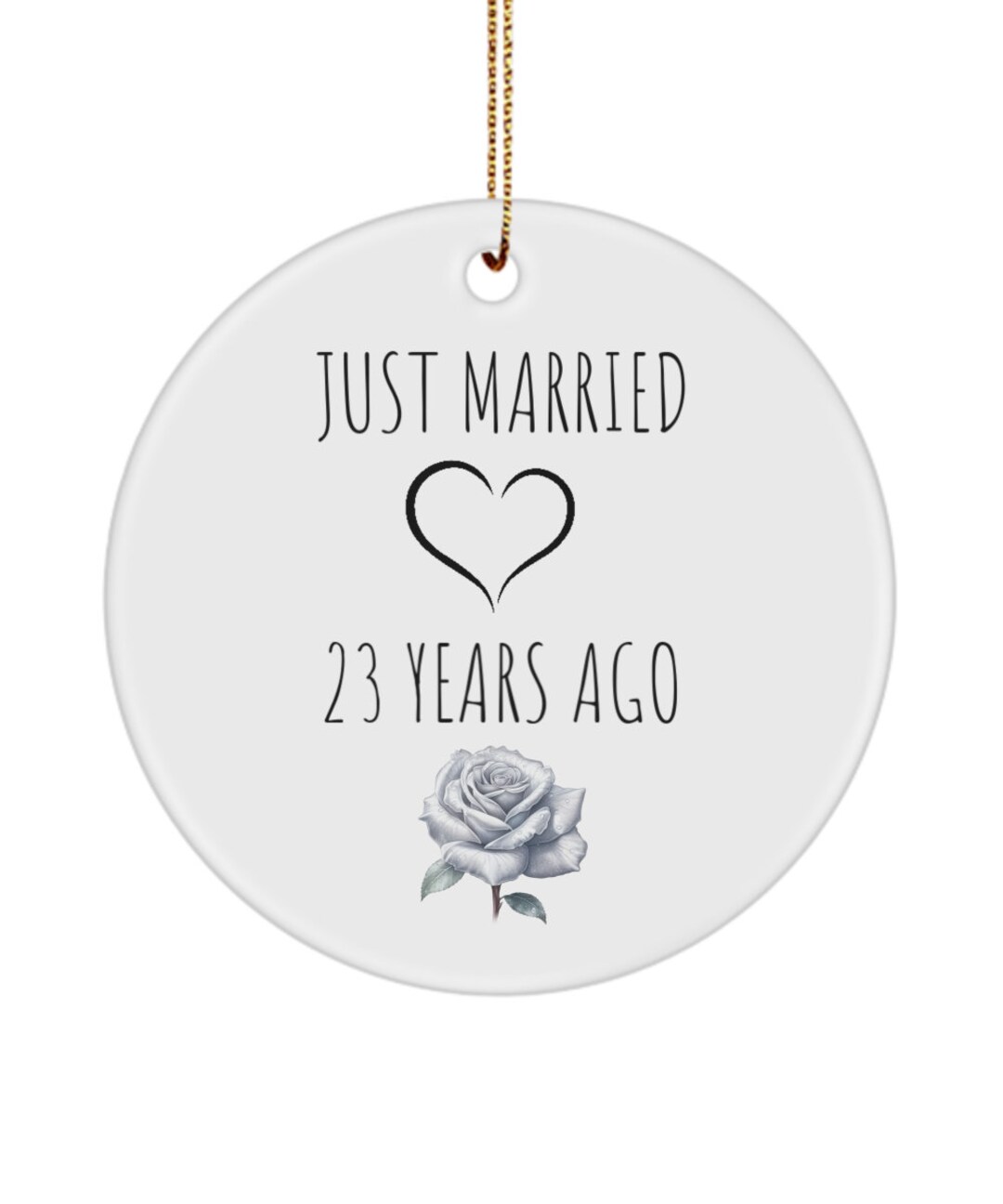 23rd WEDDING ANNIVERSARY Ornament for the Best Wife Ever, Gift for ...