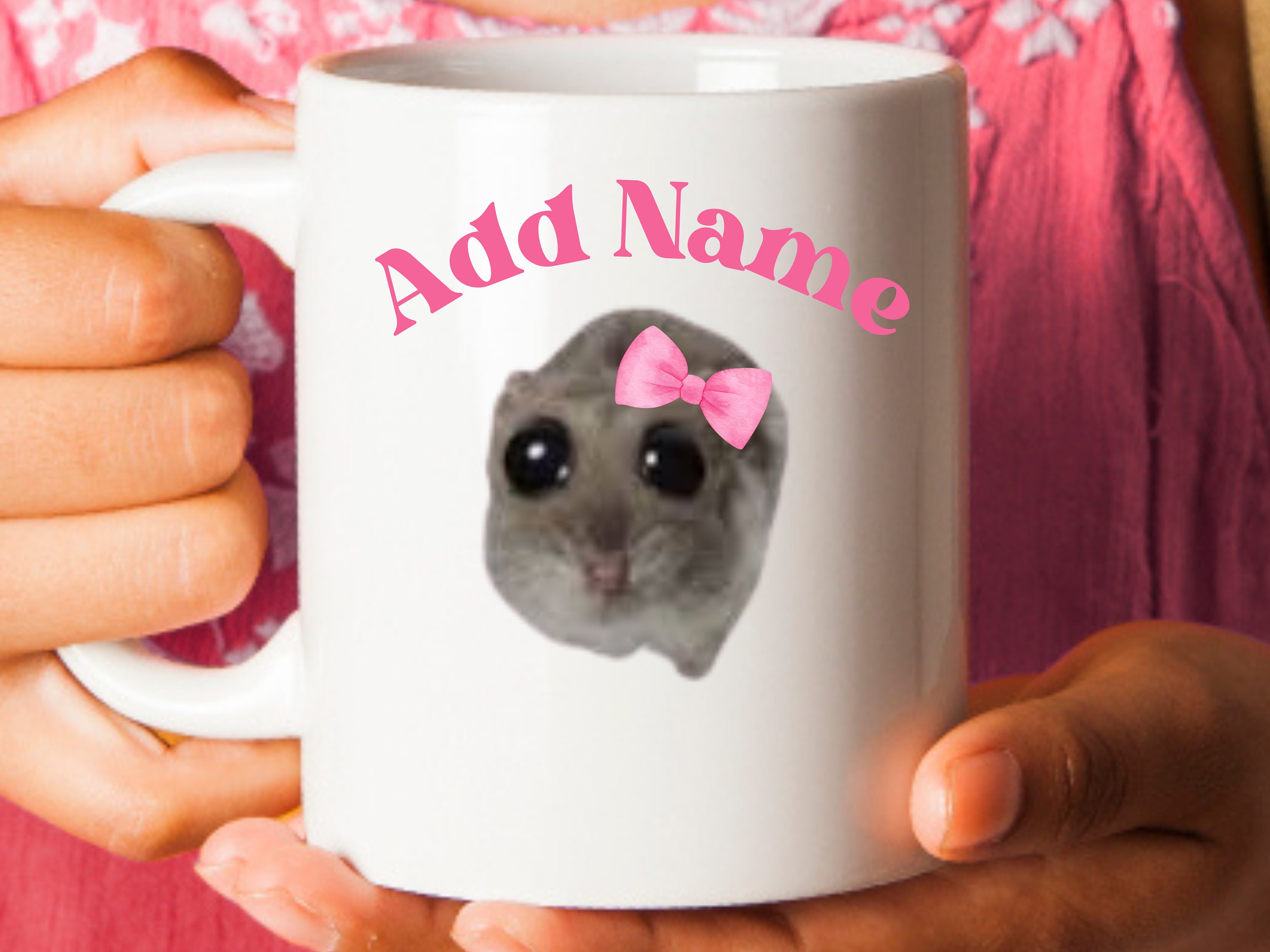 Viral Meme Sad Hamster Coffee Cup That Can Be Personalised. Custom Sad ...
