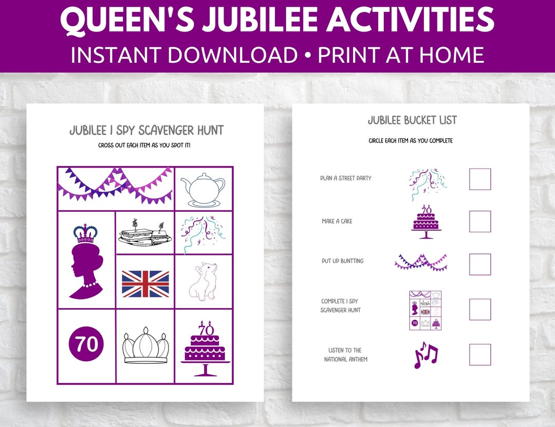 Jubilee Activities for Children/ PRINTABLE the Queens Jubilee - Etsy