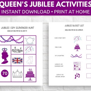 Jubilee Activities for Children/ PRINTABLE the Queens Jubilee - Etsy