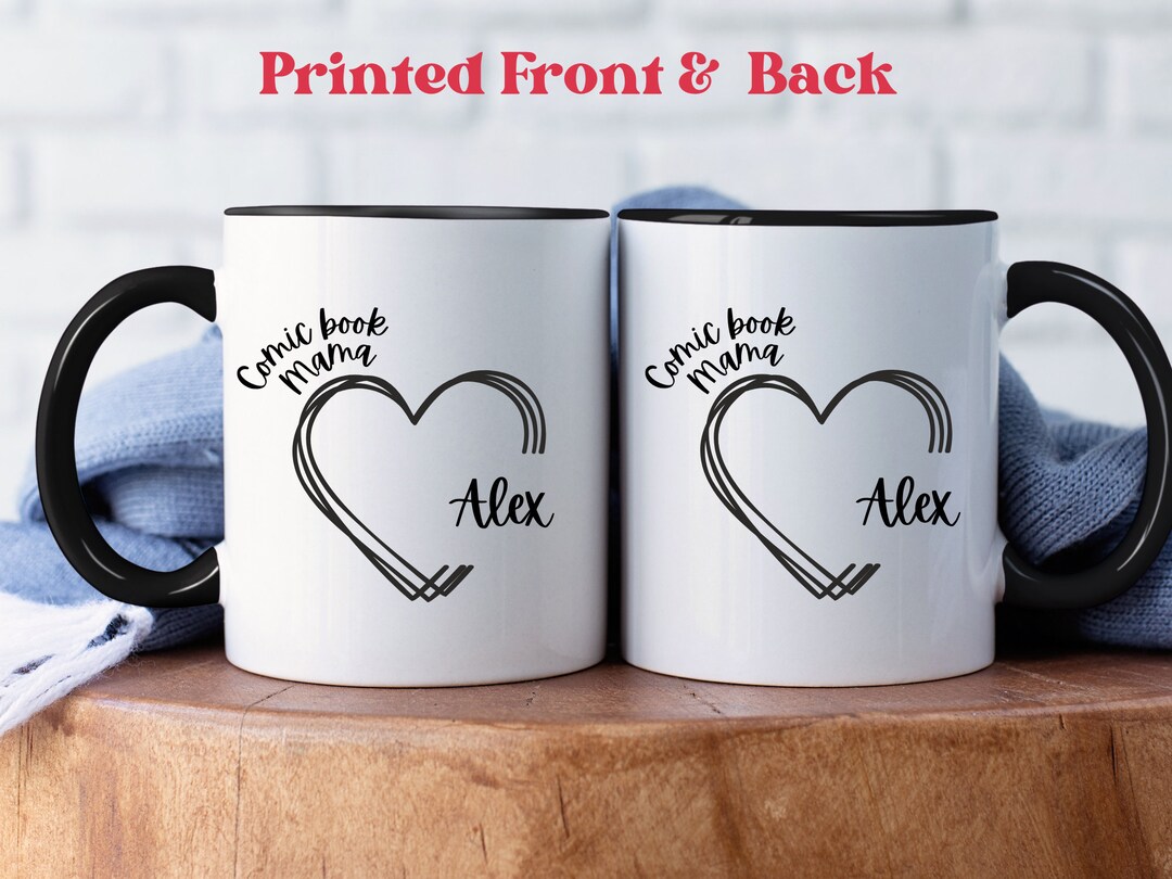 Comic Book Mama Mug, Custom Comic Lovers Mugs, Comic Book Collector ...