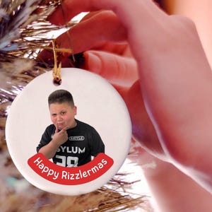 THE RIZZLER KID Christmas Ornament - Funny Meme Gift & Ugly Decoration ...