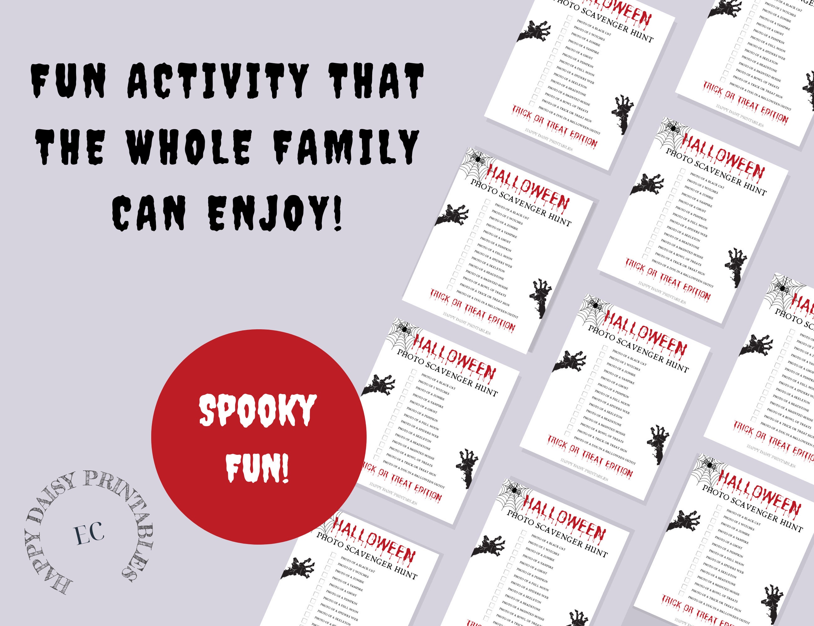 PHOTO Scavenger Hunt/halloween Printable Scavenger Hunt for Teens ...