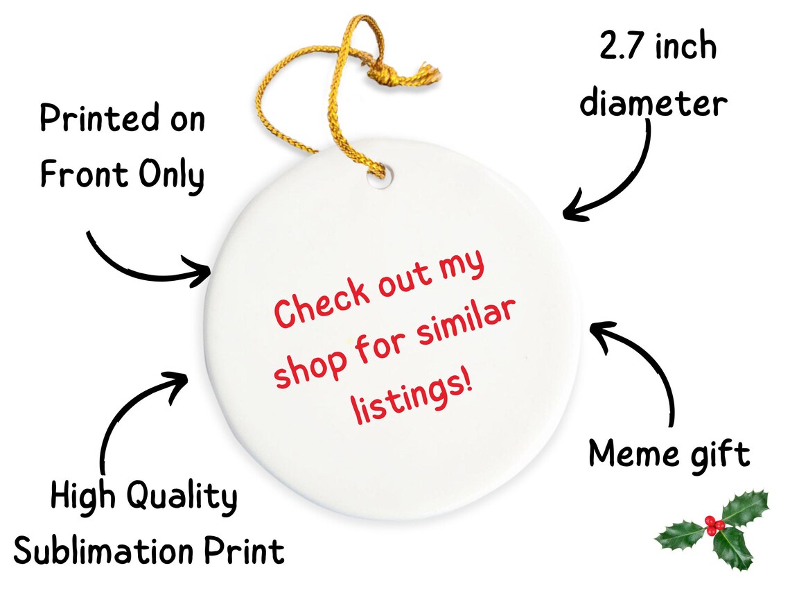 THE RIZZLER KID Meme Ornament - Funny Meme Gift & Ugly Decoration ...