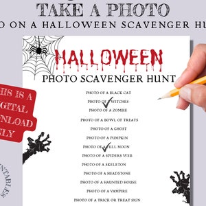 PHOTO Scavenger Hunt/halloween Printable Scavenger Hunt for - Etsy