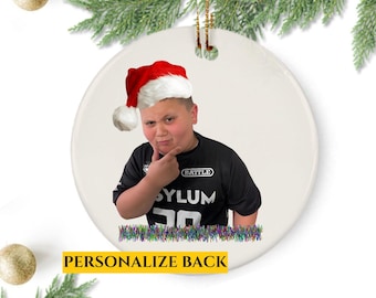 THE RIZZLER KID Christmas Ornament - Funny Meme Gift & Ugly Decoration ...