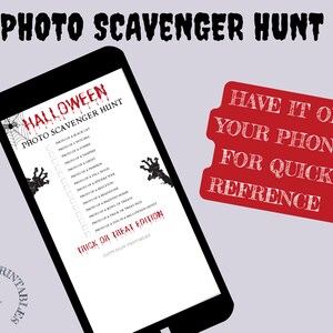 PHOTO Scavenger Hunt/halloween Printable Scavenger Hunt for Teens ...