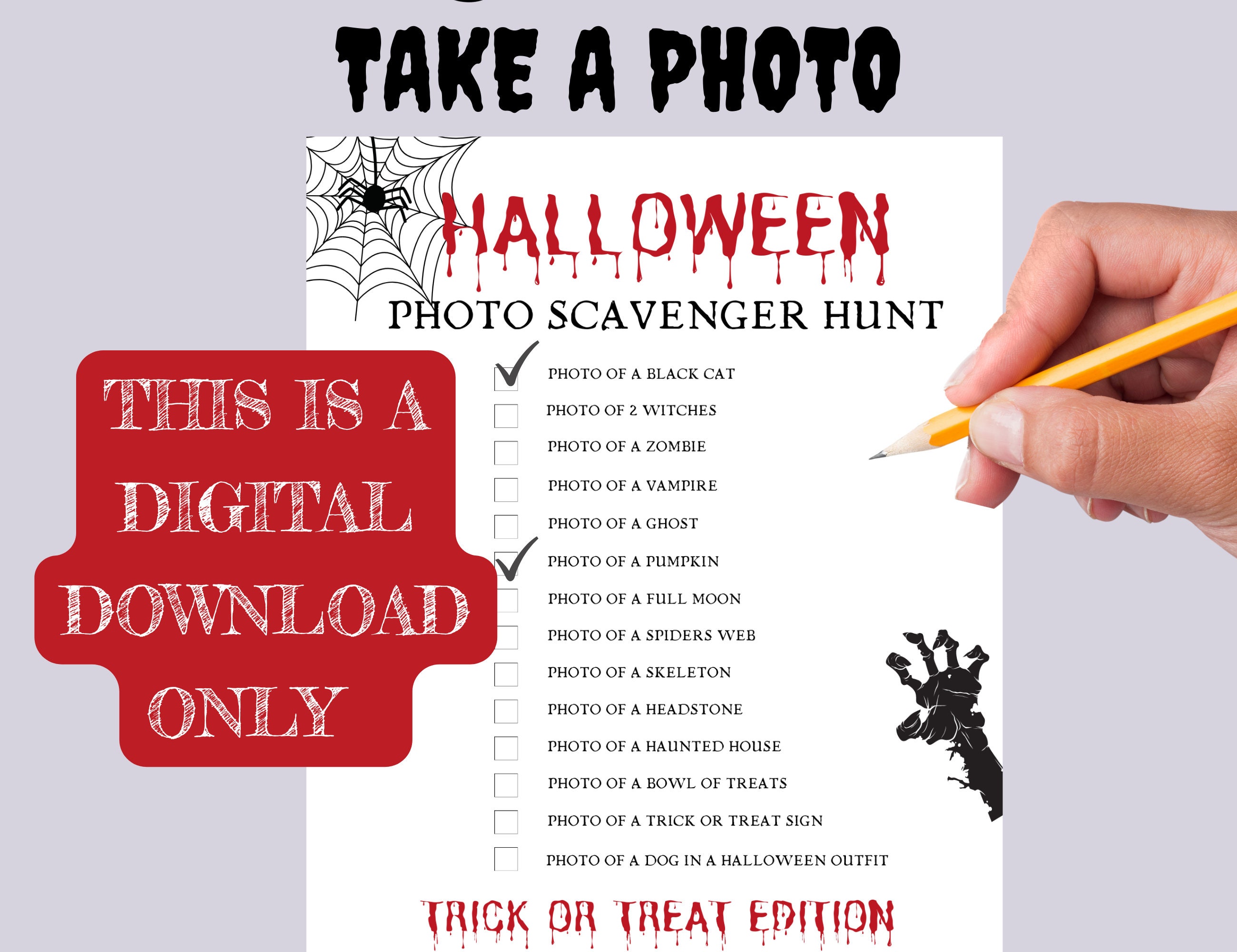 PHOTO Scavenger Hunt/halloween Printable Scavenger Hunt for Teens ...