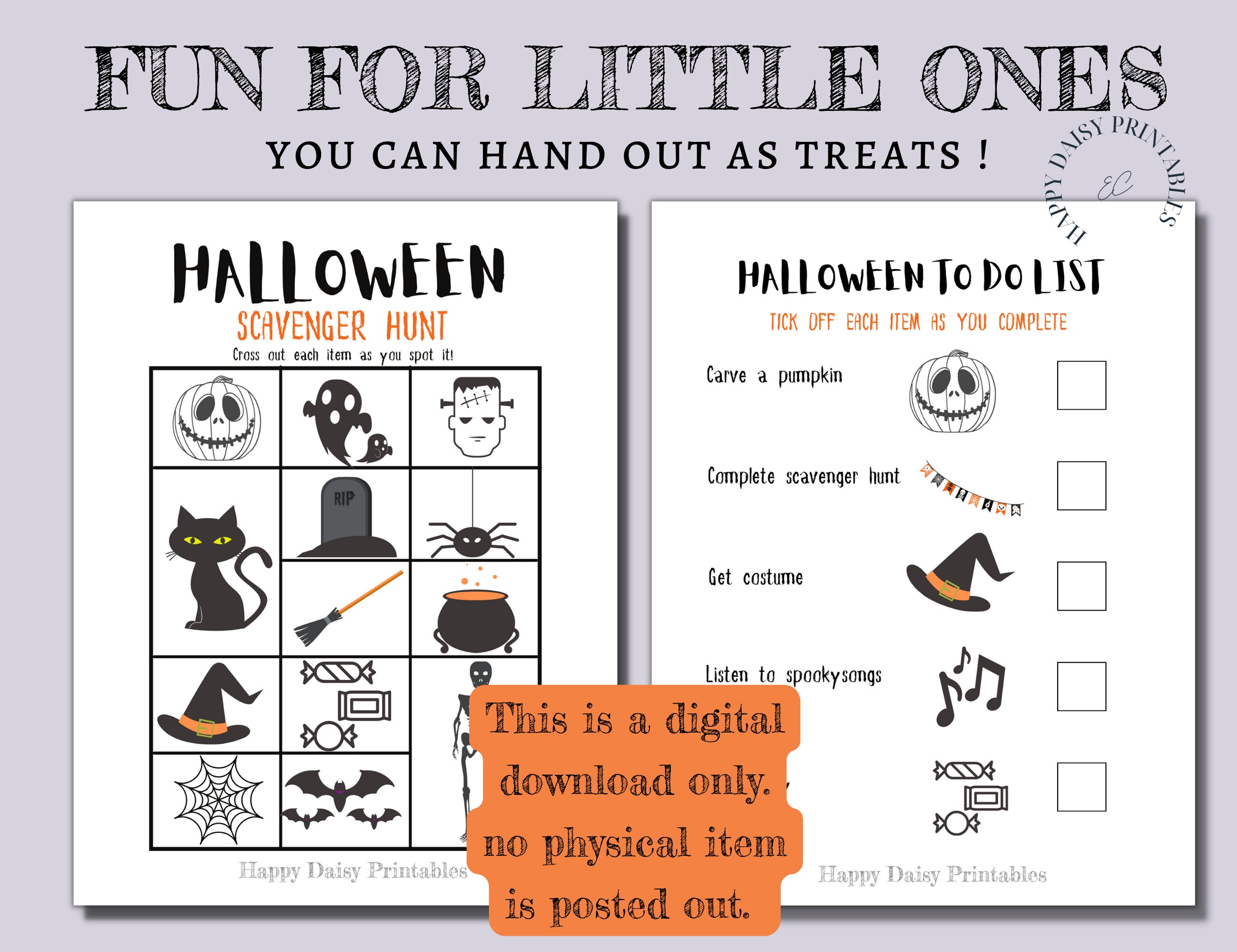 HALLOWEEN Scavenger Hunt/ PRINTABLE Halloween Outdoor or - Etsy