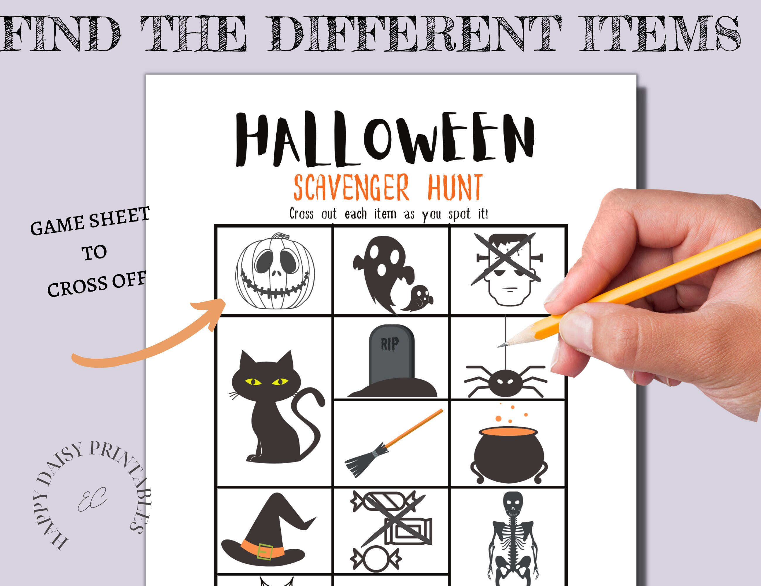 HALLOWEEN Scavenger Hunt/ PRINTABLE Halloween Outdoor or - Etsy
