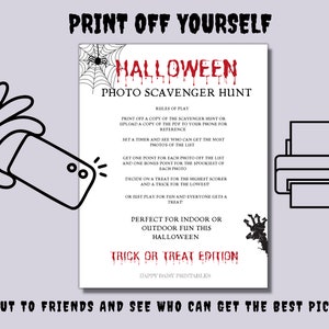 PHOTO Scavenger Hunt/halloween Printable Scavenger Hunt for Teens ...