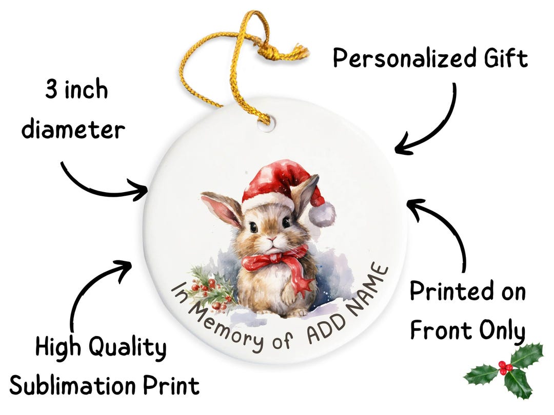 IN MEMORY of Loved One - Personalized Memorial Gift Christmas Tree ...