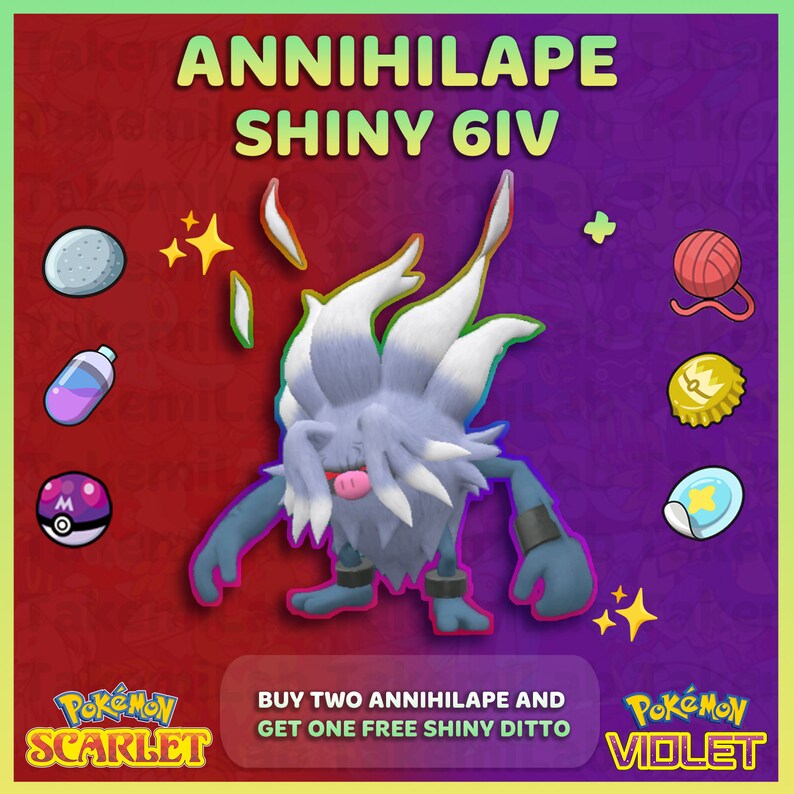 ANNIHILAPE SHINY 6IV Any Item Ready for Competitive - Etsy