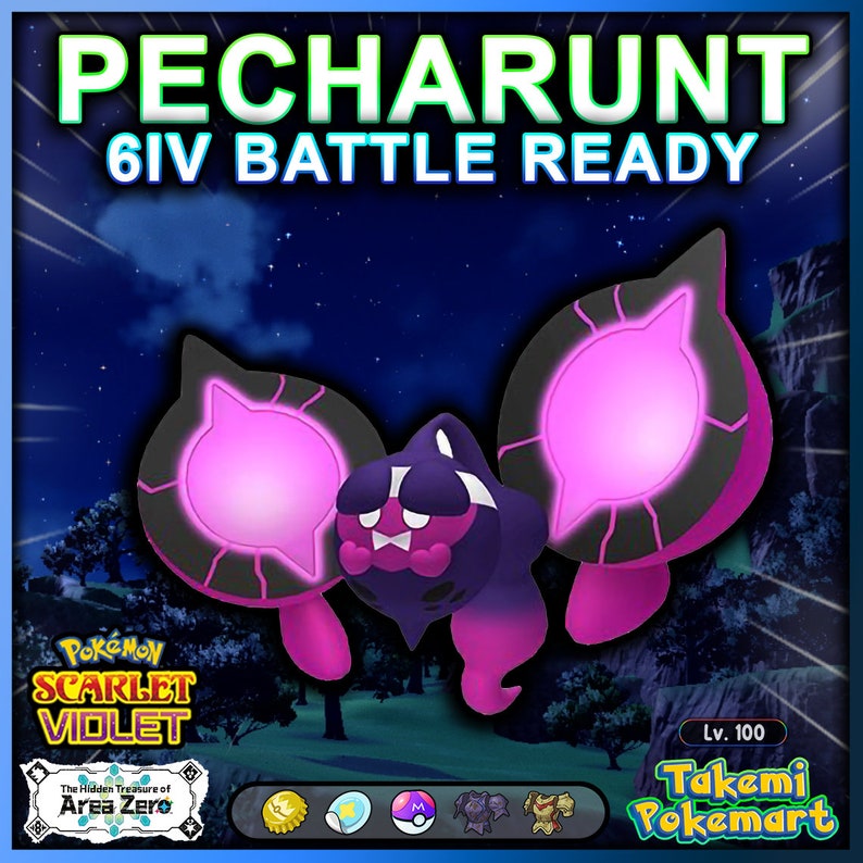 Pecharunt 6IV ANY ITEM Pokemon Scarlet & Violet Fast - Etsy